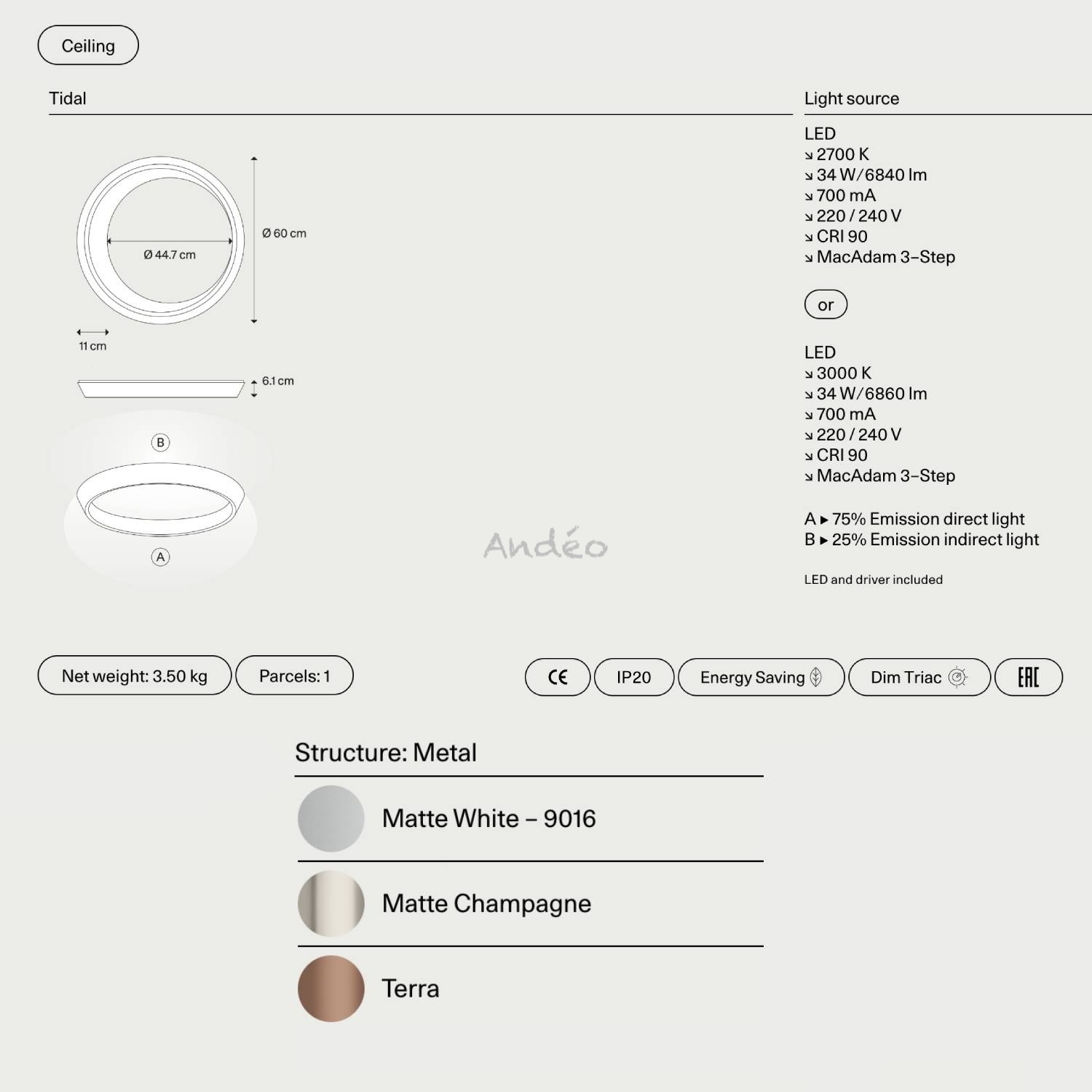 Lodes Tidal Plafondlamp Led Design